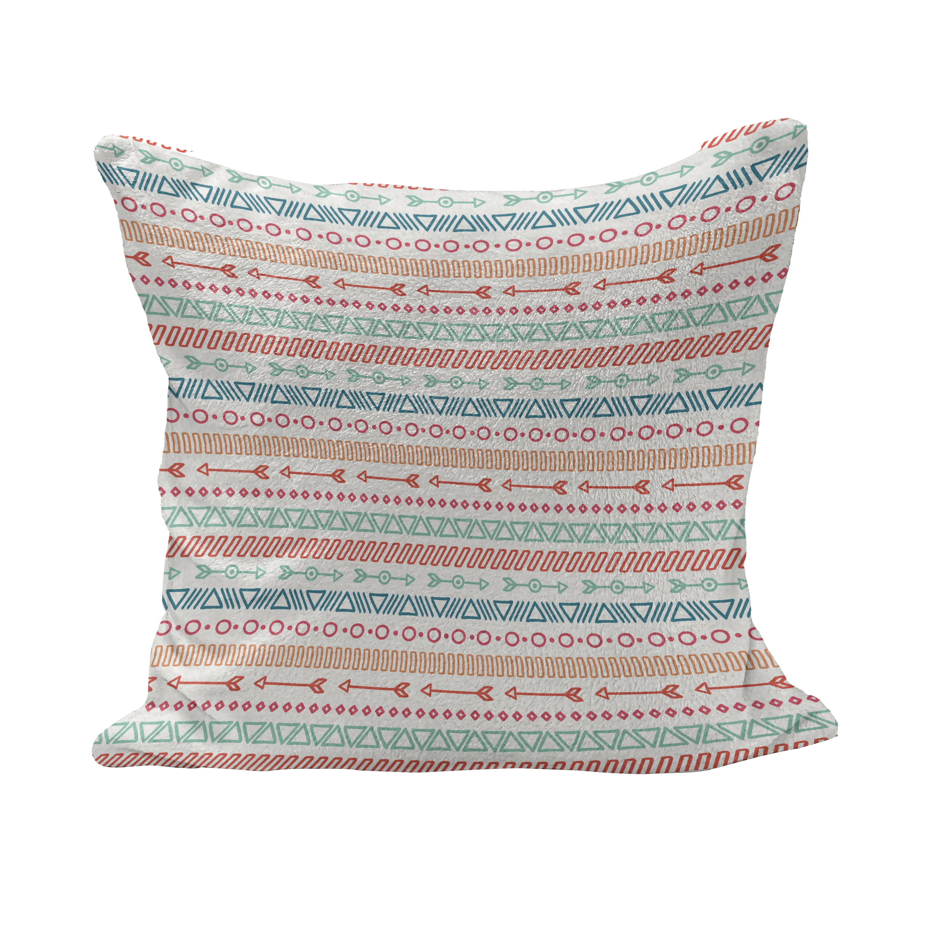 Arrow Fluffy Throw Pillow Cushion Cover, Maya Pattern and Triangle ...