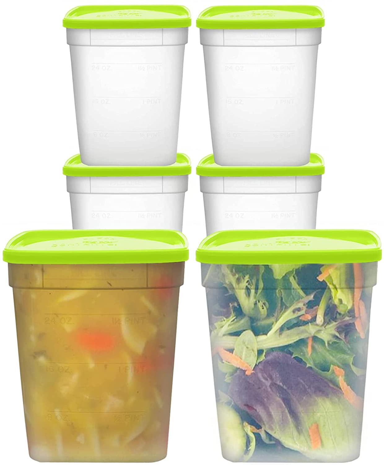 Arrow Food Storage Containers with Lids - BPA Free Reusable Food ...