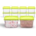 Arrow Freezer Containers 1 Pint - 10 pk with Lids Reusable Plastic Food ...
