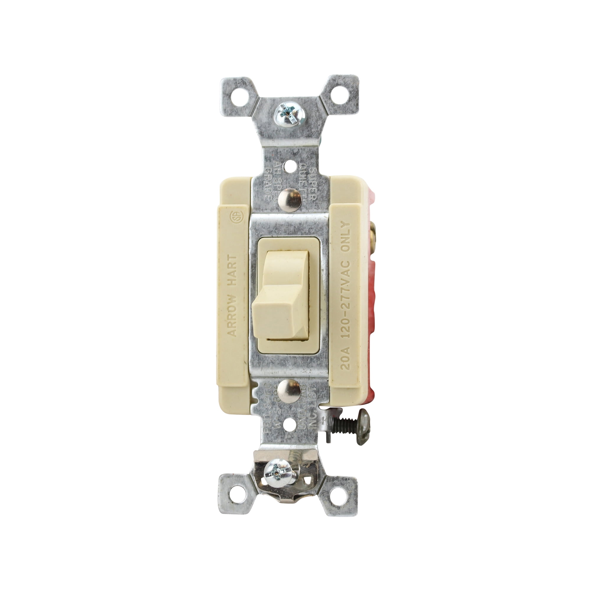 Arrow Hart 1223I AC Toggle Switch 20A 120-277VAC 3-Way Switch, Ivory ...
