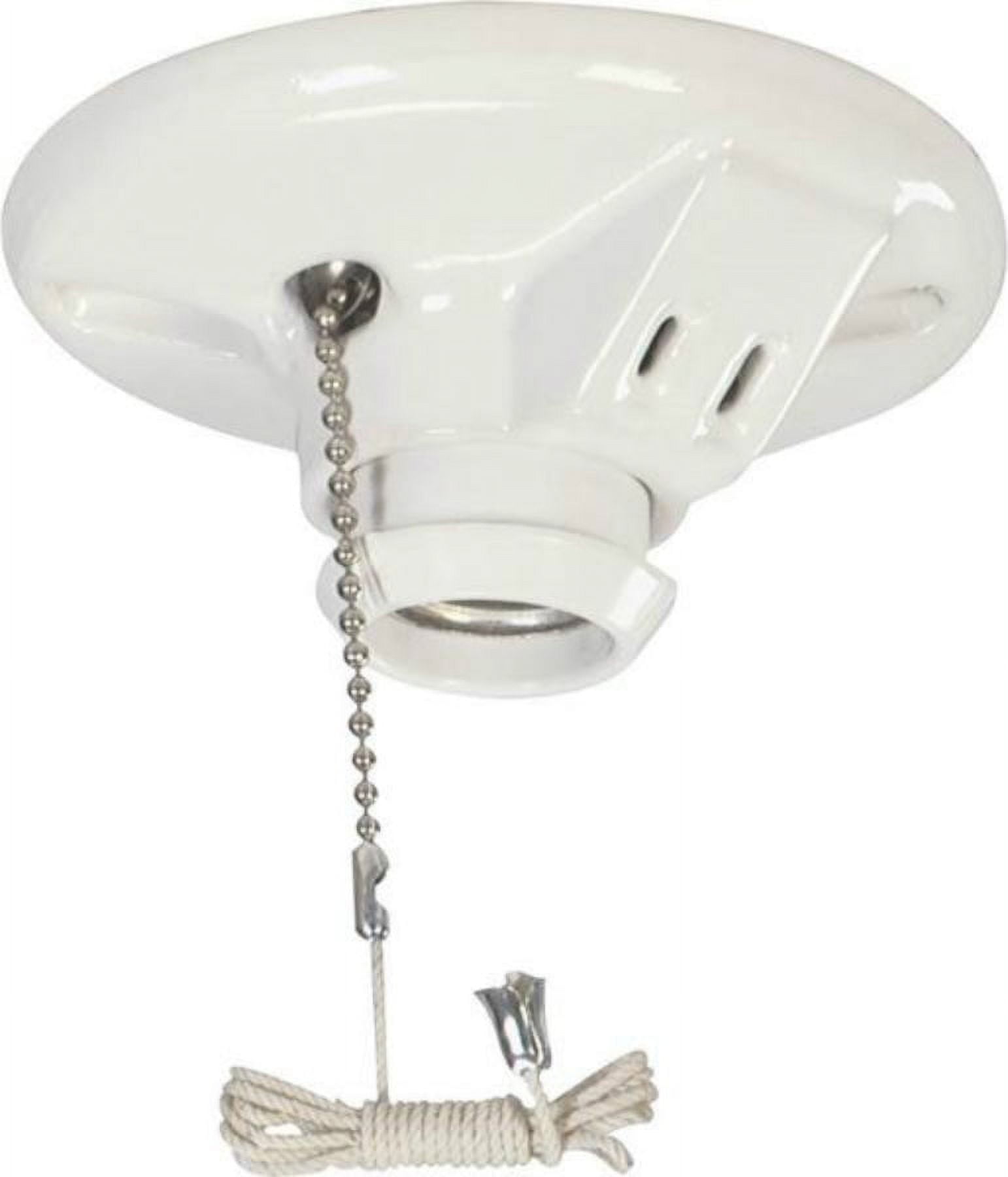 Arrow Hart 669-SP Pull Chain Porcelain Lampholder, 660 Watts, 125 Volt ...
