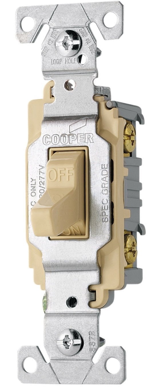 Arrow Hart CS220V Ac Quiet Toggle Light Switches, 20 Amp, Ivory, Each ...