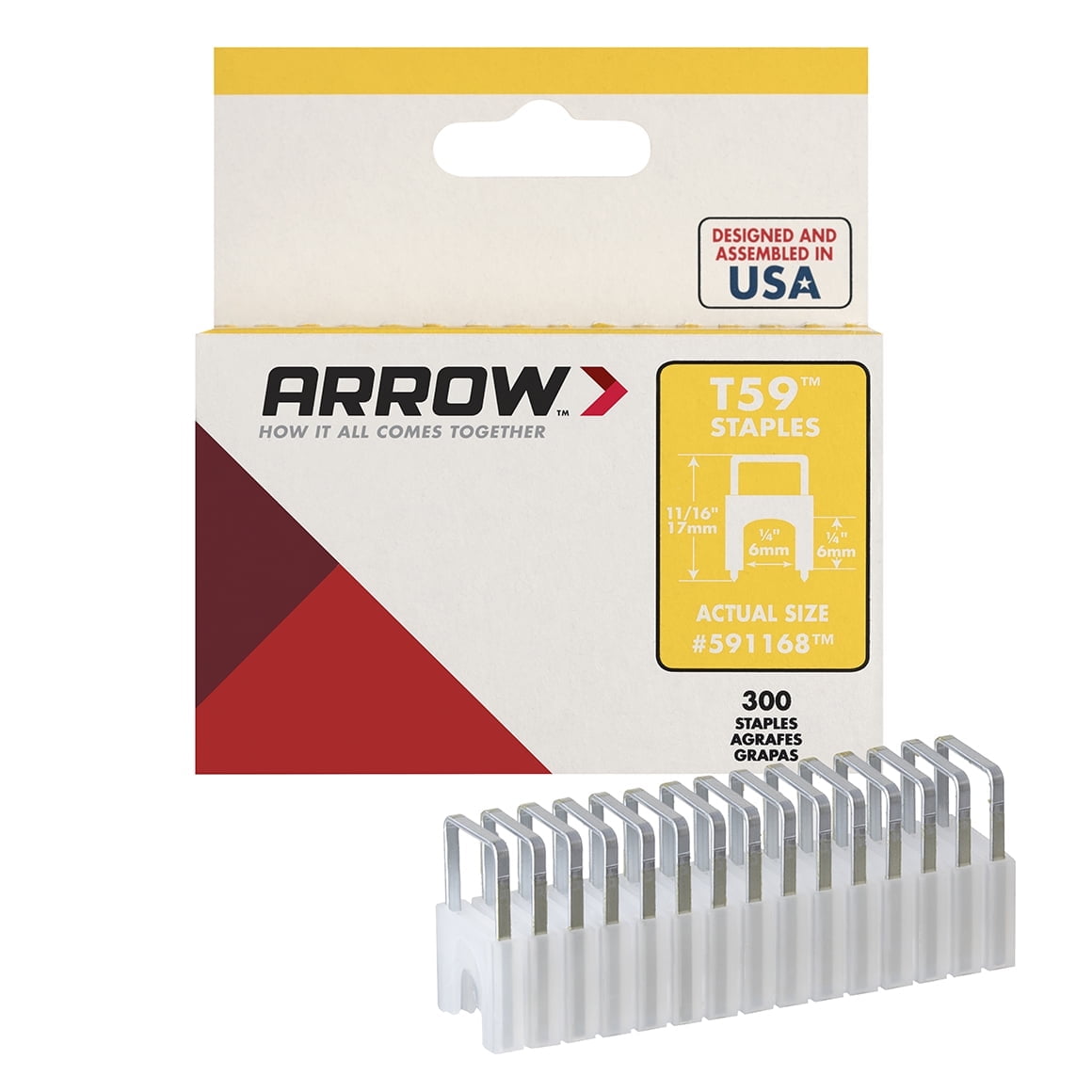 Arrow Insulated Staple , 1/4" x 1/4" PK300 591168 - Walmart.com
