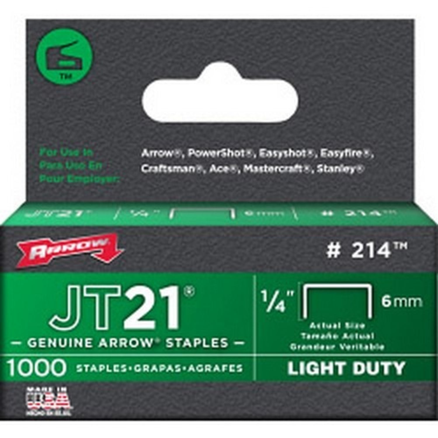 Arrow JT21 T27 Staples (Pack of 1000) - Walmart.com