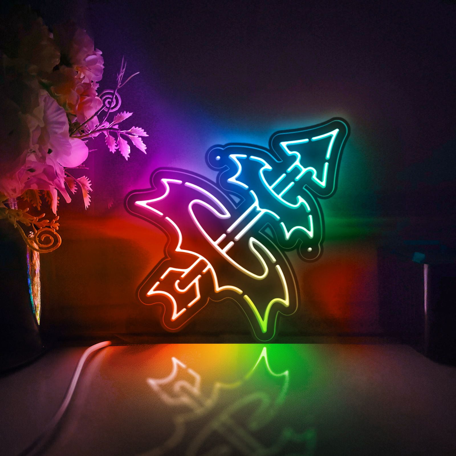 Arrow Led Light Box, Dimmable Neon-Like Light Signs USB Power for Wall ...