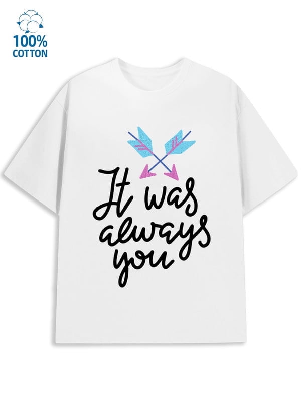 Arrow Love Tee for men funny humor 180G 100% Cotton white wife y2k ...