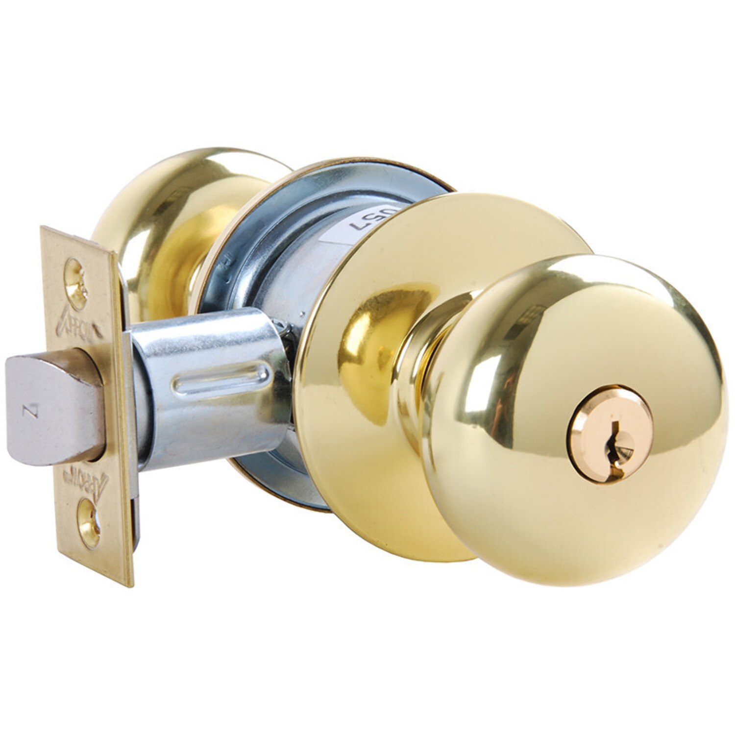 Arrow Grade 2 Turn Pushbutton Entrance Cylindrical Lock, Tudor Knob ...