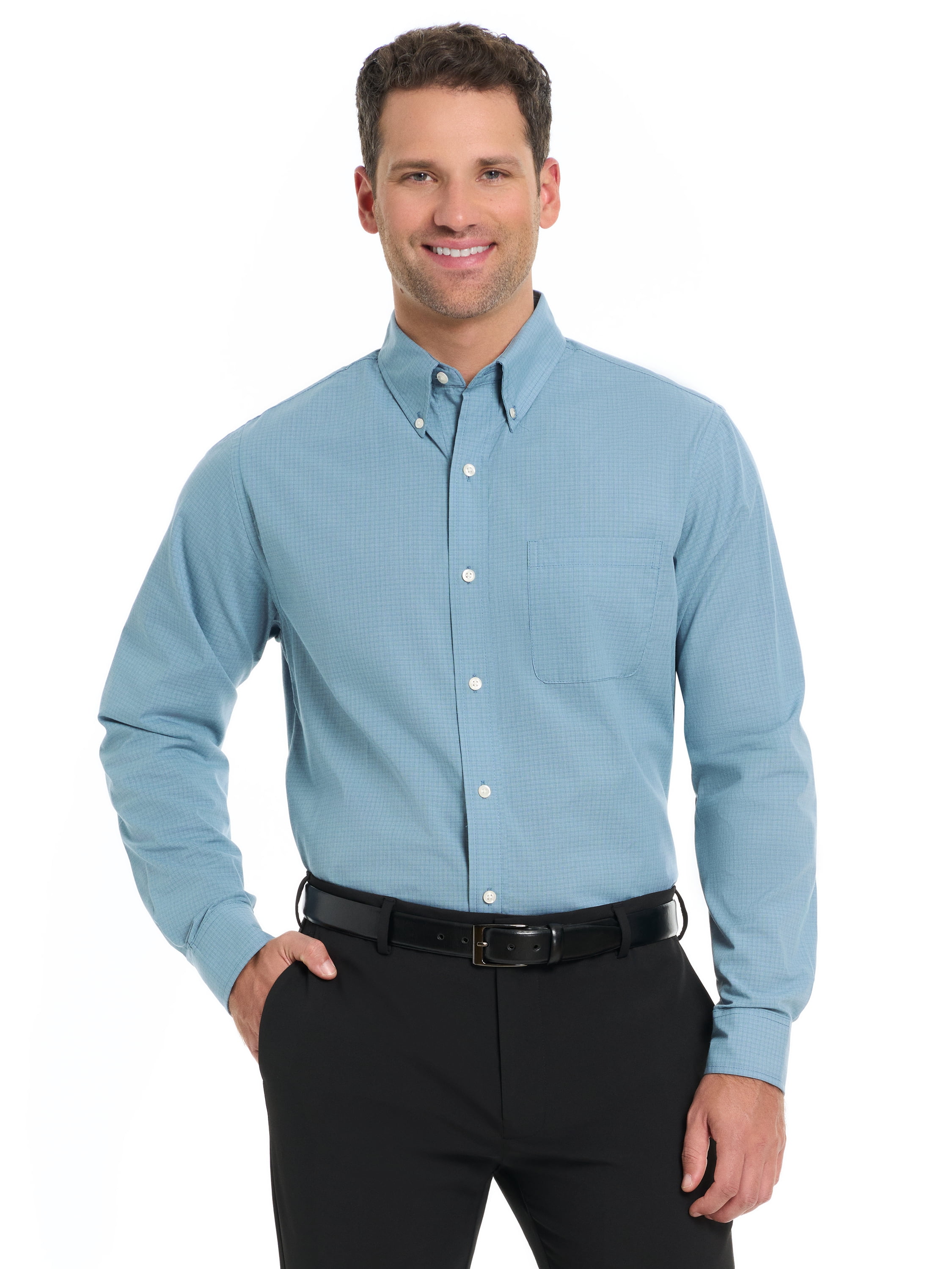 Arrow Men's Classic Comfortable Long Sleeve Button Down Dress Shirt ...