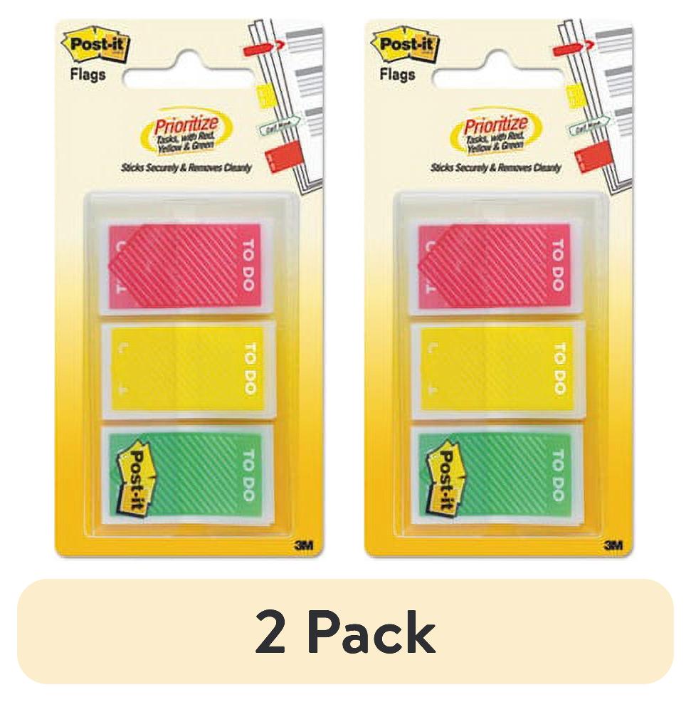 (2 pack) Arrow Message 1 Prioritization Page Flags "TO DO", Red/Yellow ...