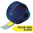 Arrow Message Page Flags In Dispenser, "please Sign And Date", Yellow ...