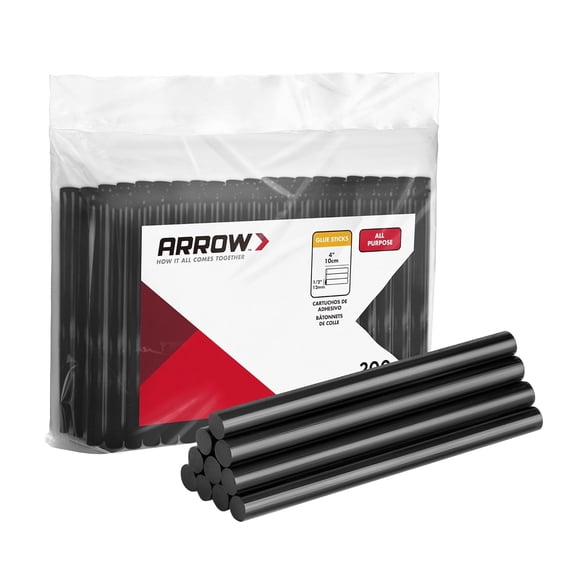 Arrow Mini Hot Glue Sticks, 200 Pack Black Glue Gun Sticks, 4" and 5/16 ...