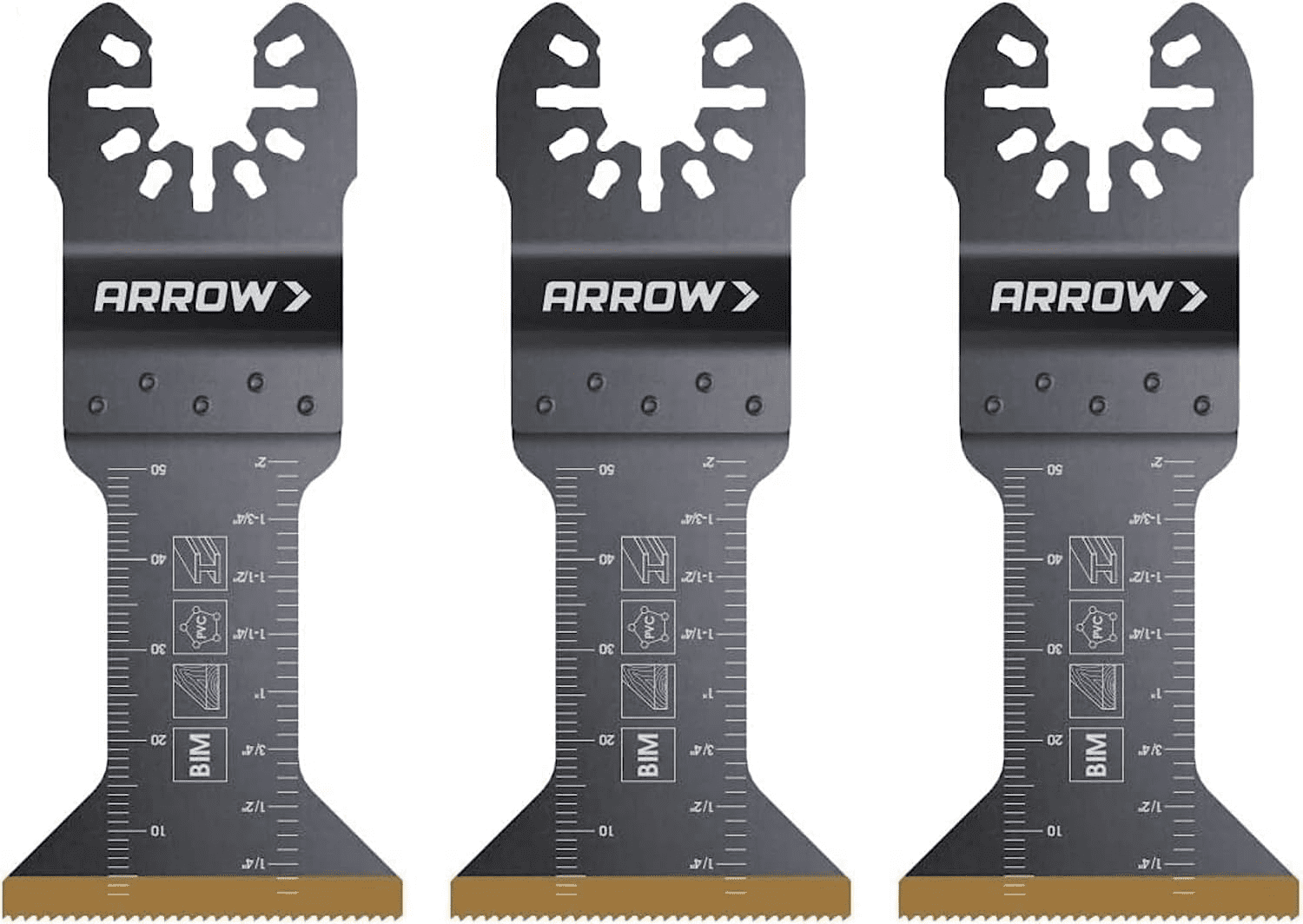 Arrow OSC204-3 Titanium Metal Oscillating Tool Blade, 1-3/4-In., 3-Pk ...