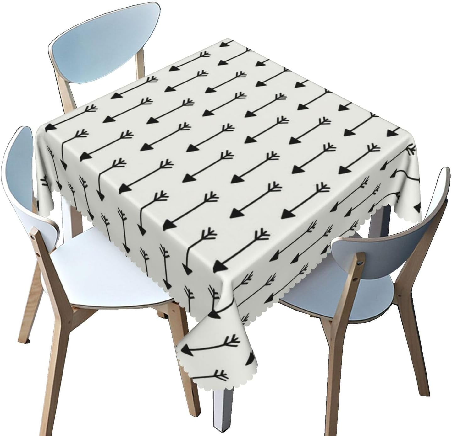 Arrow Pattern Square Tablecloth,Stain Wrinkle Resistant Reusable ...