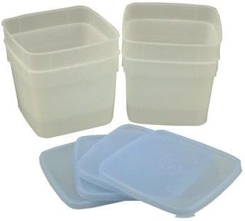 Arrow Plastic 00043 4 Pack 1.5 Pint Stor-Keeper Freezer Storage ...