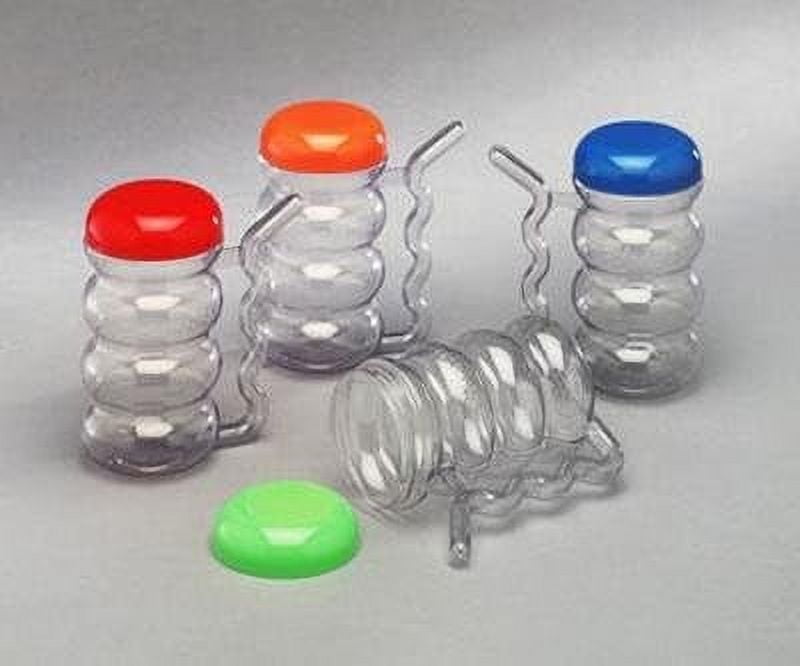 Arrow Plastic 14 oz. Sip A Mug - Clear (Cap Color May Vary) (Pack of 3 ...