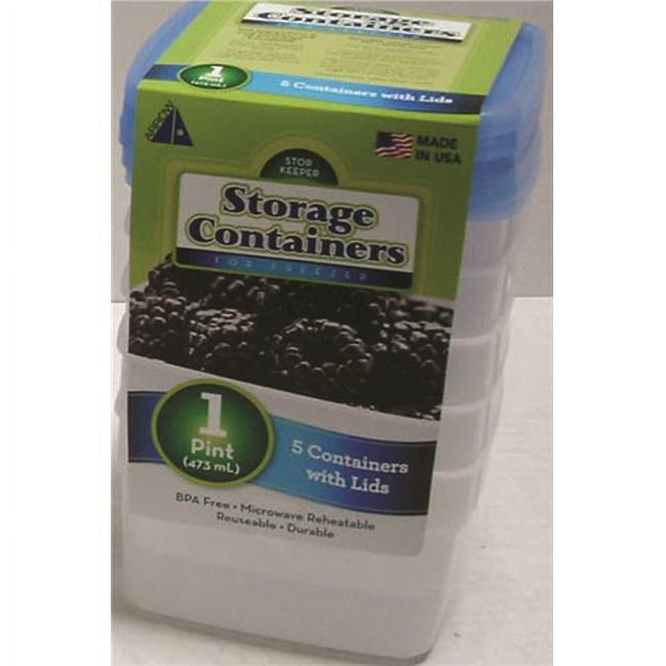 Arrow Plastics Manufacturing 519892 Container Storage Keeper 1 Pint ...