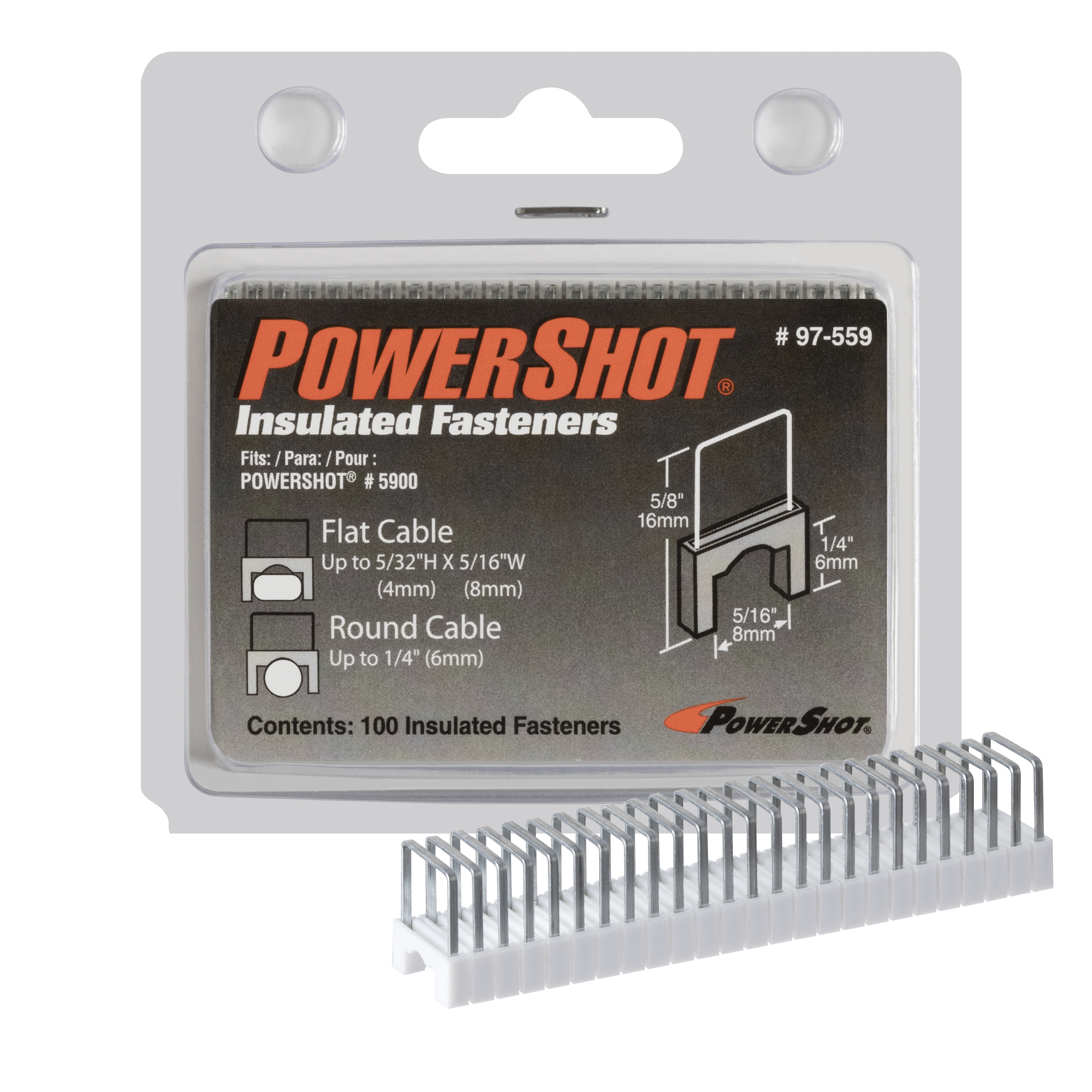 Arrow PowerShot Insulated Durable Staples, 5/16", 100 Count - Walmart.com