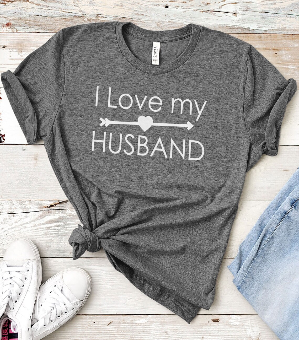Arrow Print I Love My Husband Marriage Romantic Partnership Wives ...