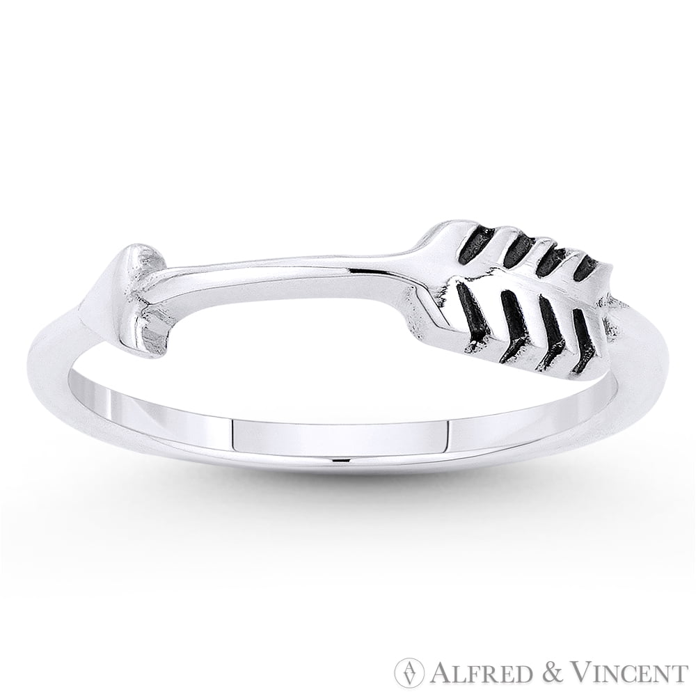 Arrow & Quill Archery Charm Bypass Ring in Oxidized .925 Sterling ...