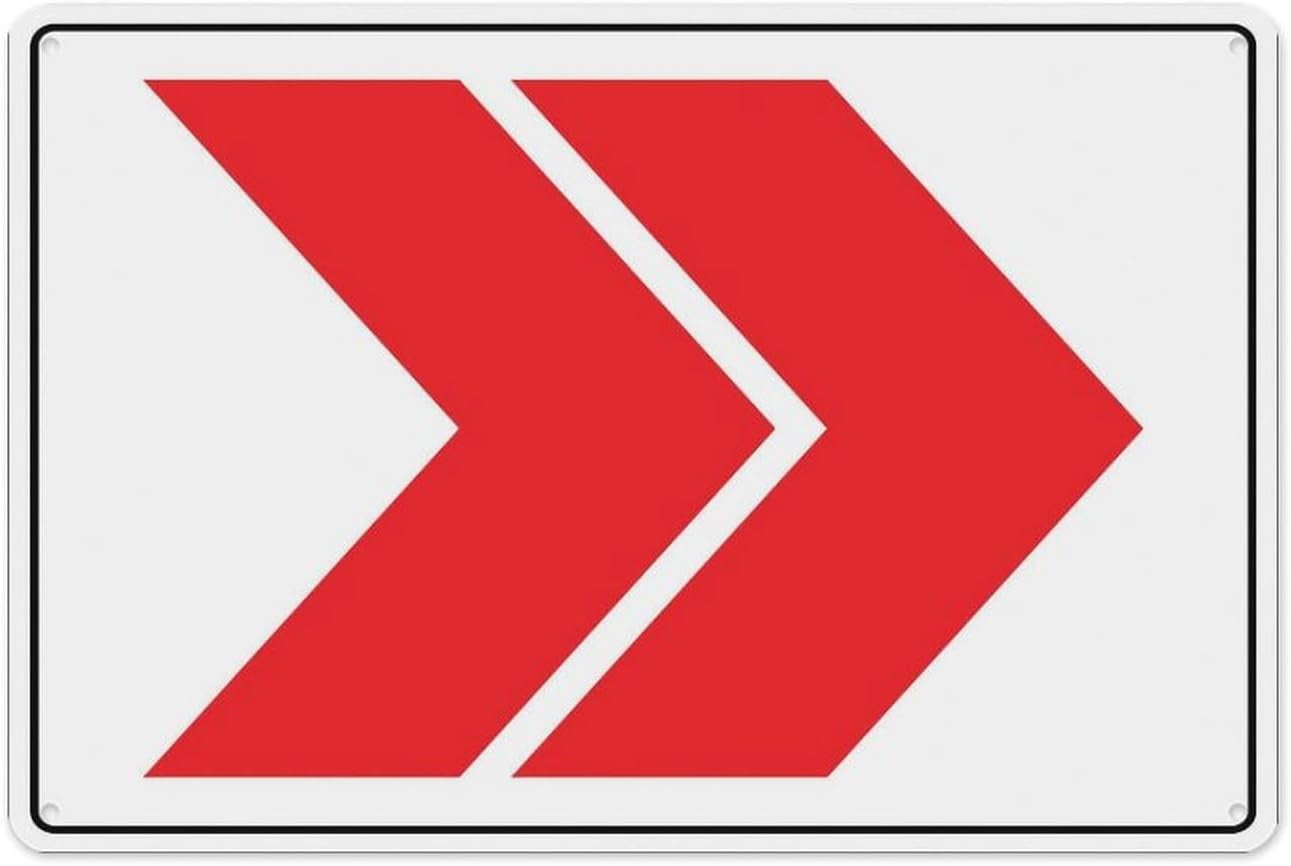 Arrow Race Sign 8"x12" - Aluminum Tin Warning for Home Outdoor Garden ...