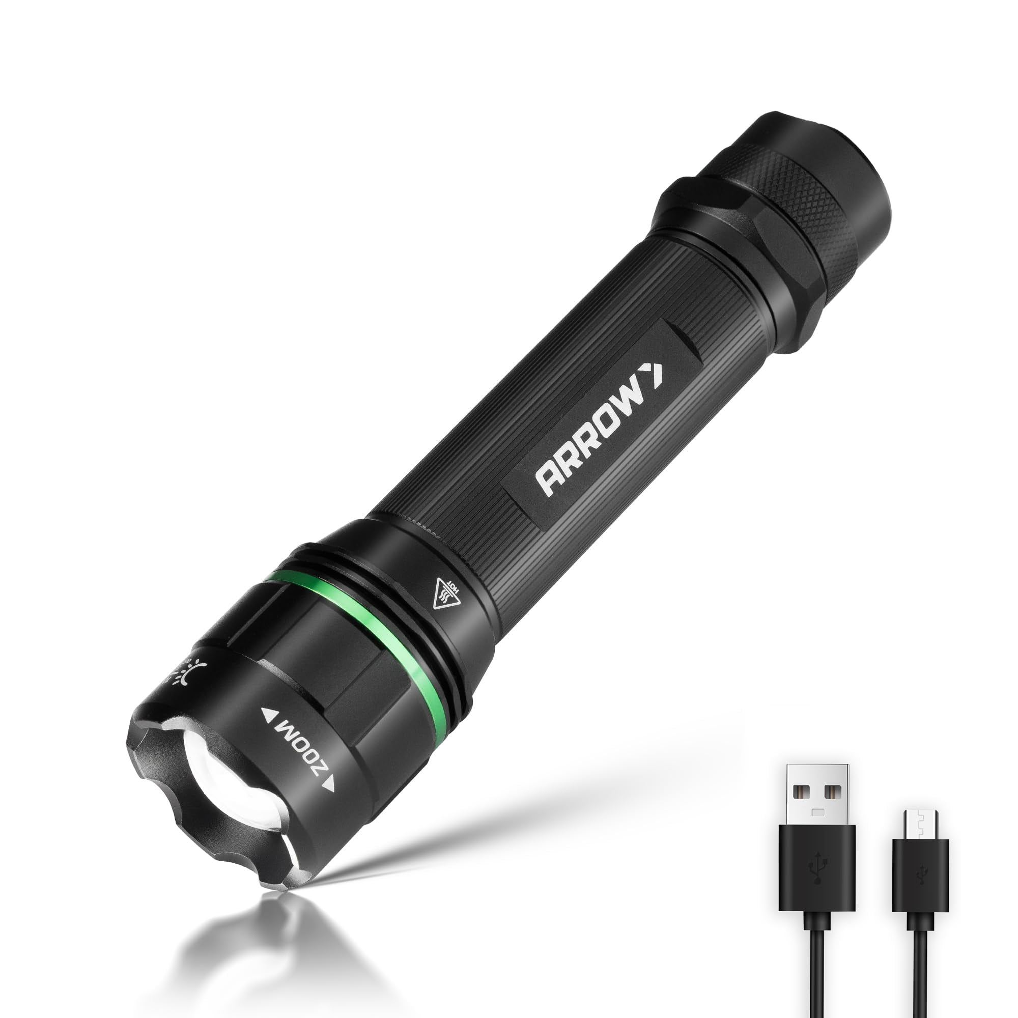 Arrow Rechargeable Flashlights High Lumens, Bright LED Flash Light with ...