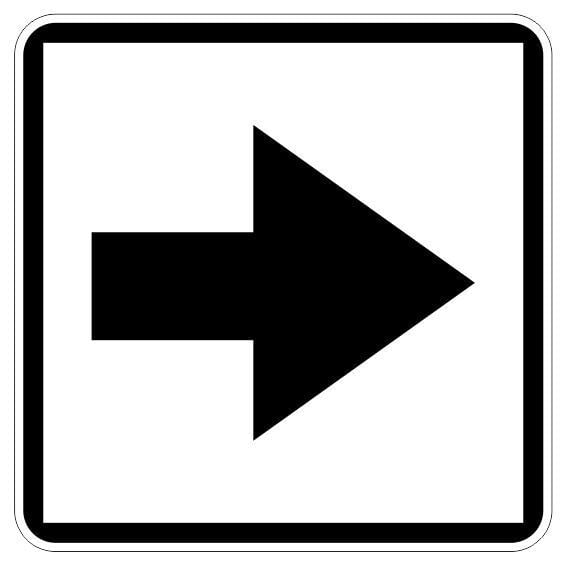 Arrow Road Sign Metal Sign Highway Sign (Can Face Any Direction) Size ...