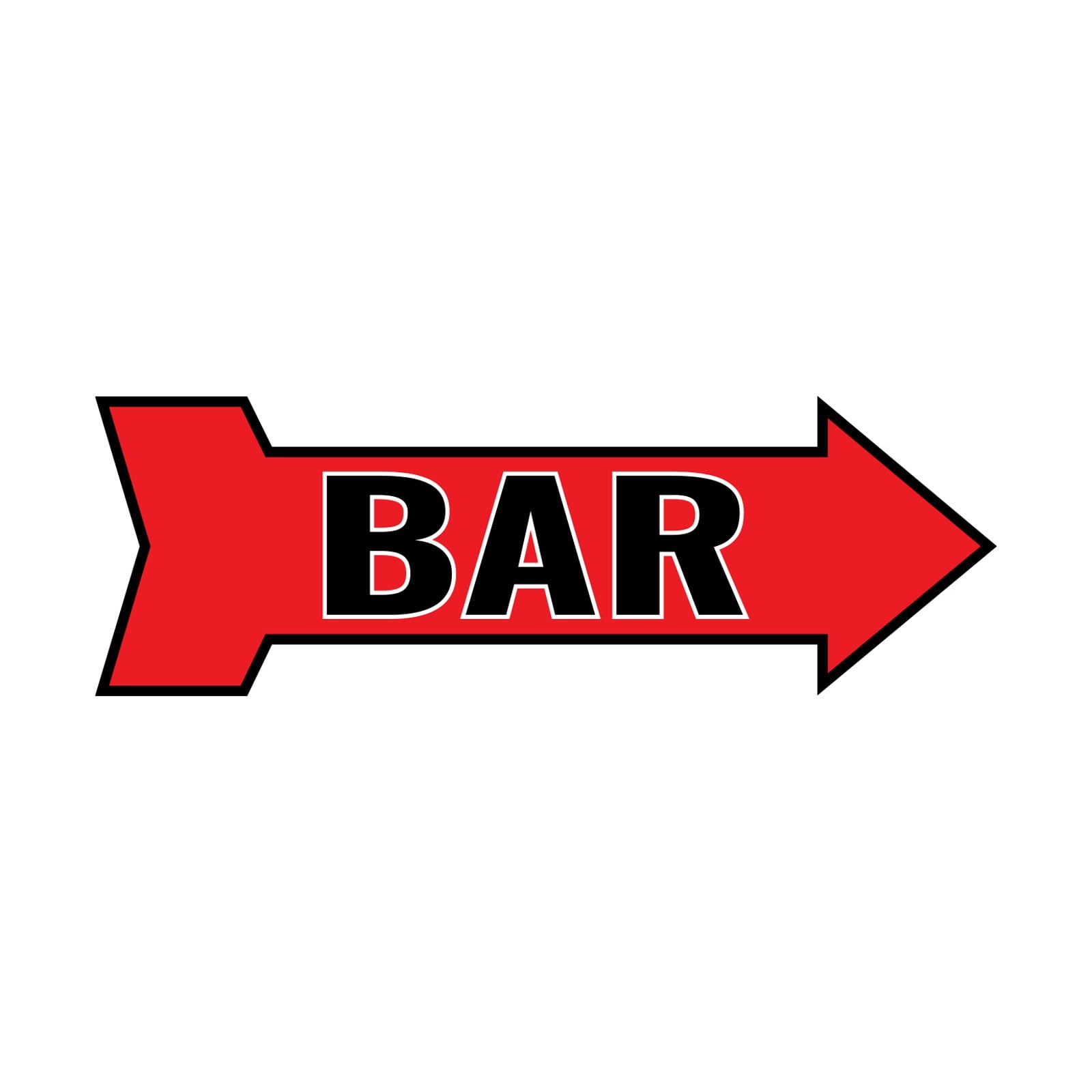 Arrow Shape Bar Right 12x4" Wall or Door Sign | Funny Home Decor | Shop ...