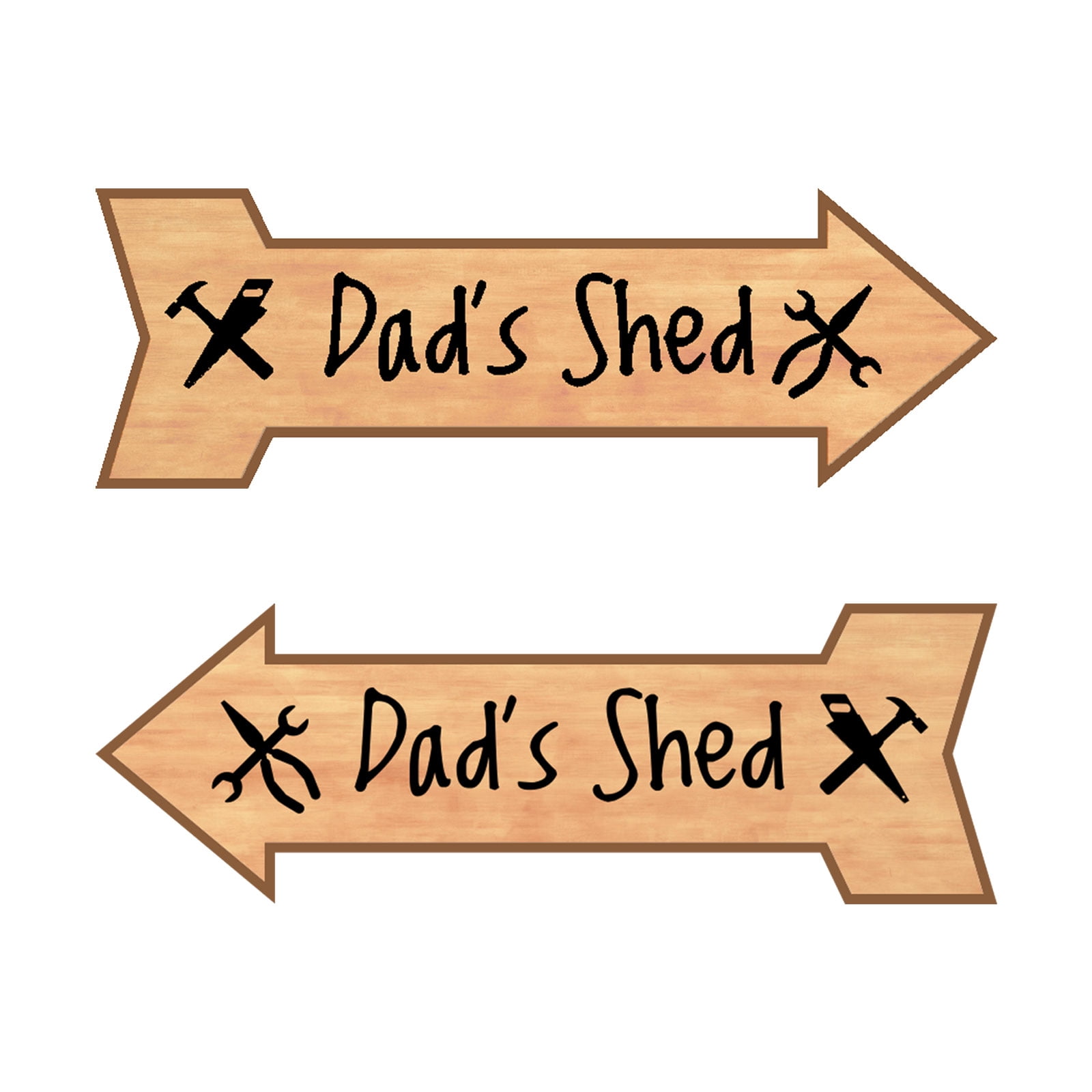 Arrow Shape Dad's Shed Left & Right 12x4" Wall or Door Sign | Funny ...