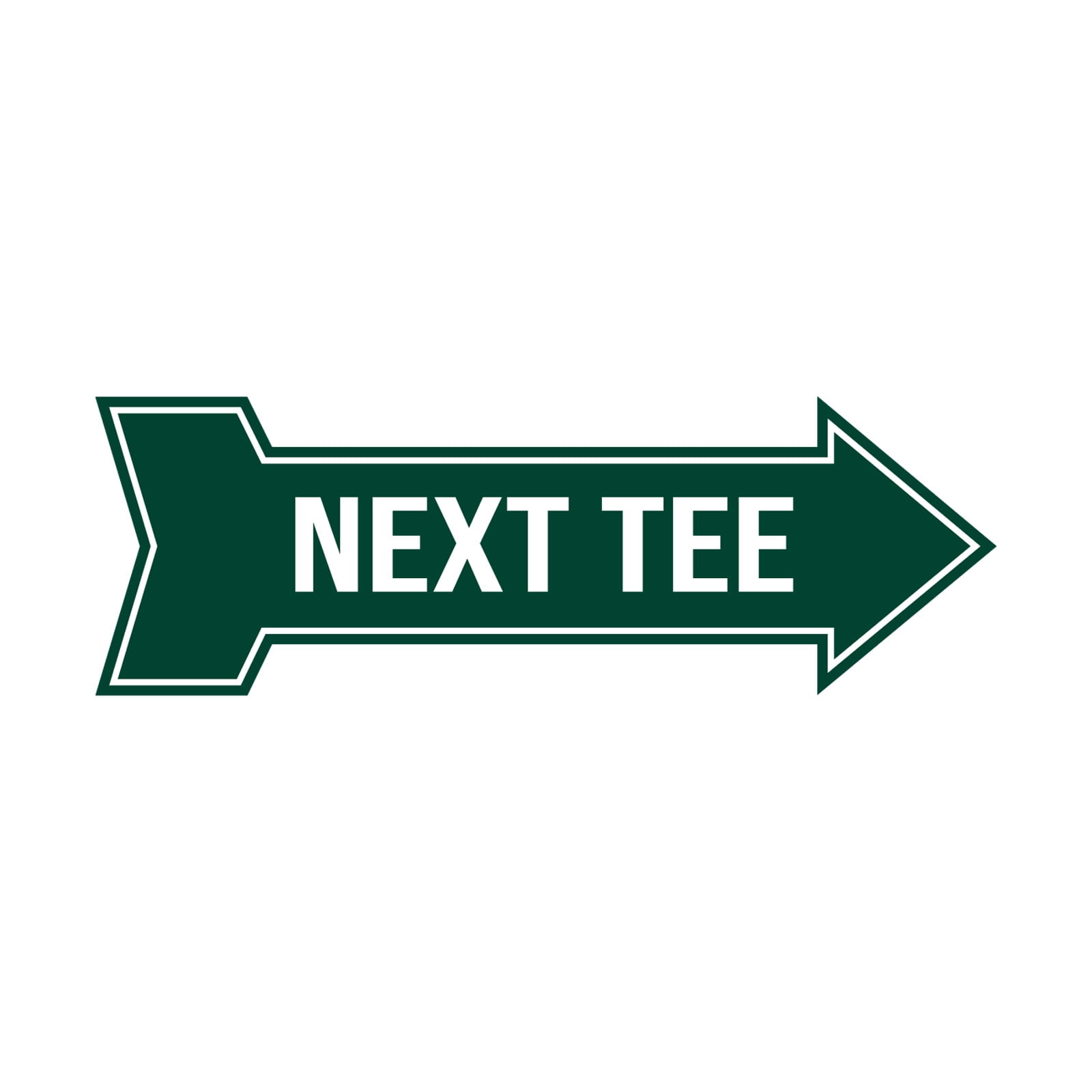 Arrow Shape Next Tee Right 12x4" Wall or Door Sign | Golf Signage ...