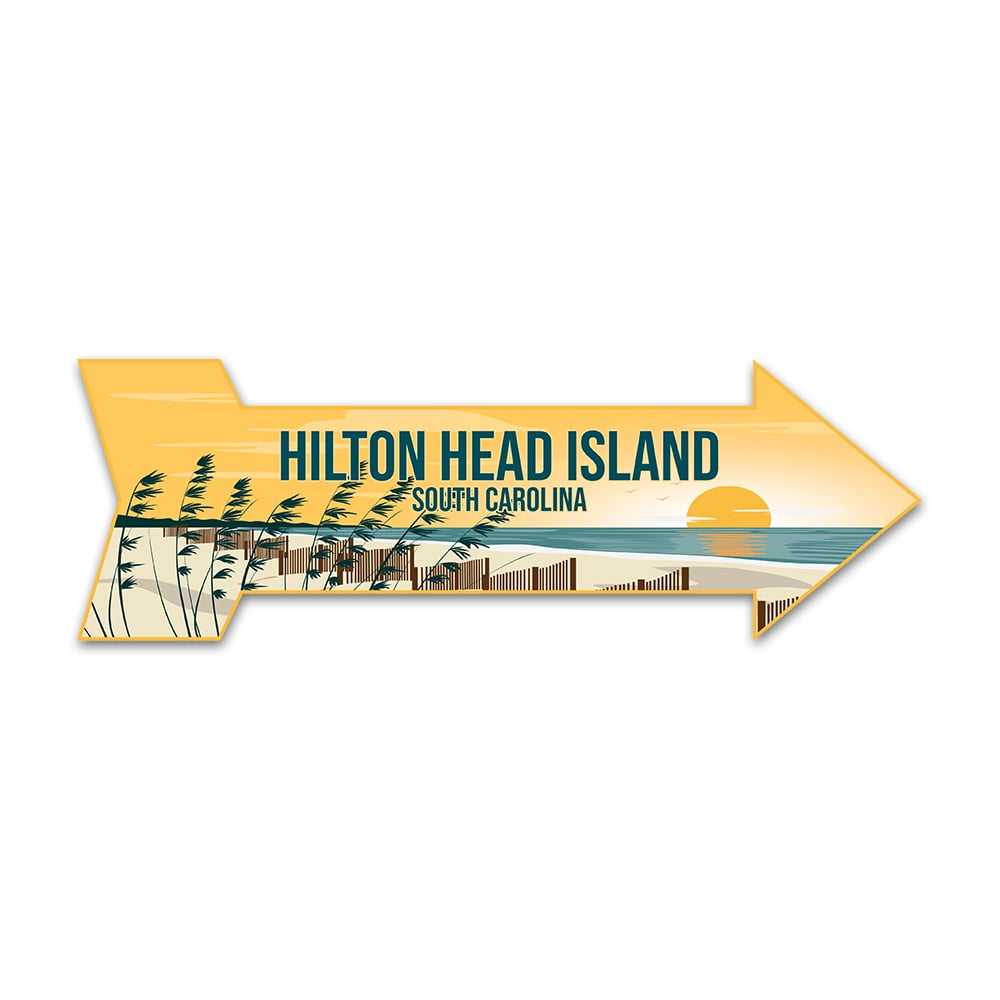 Arrow Shape Plus Hilton Head Island, South Carolina 12x4" Wall or Door ...