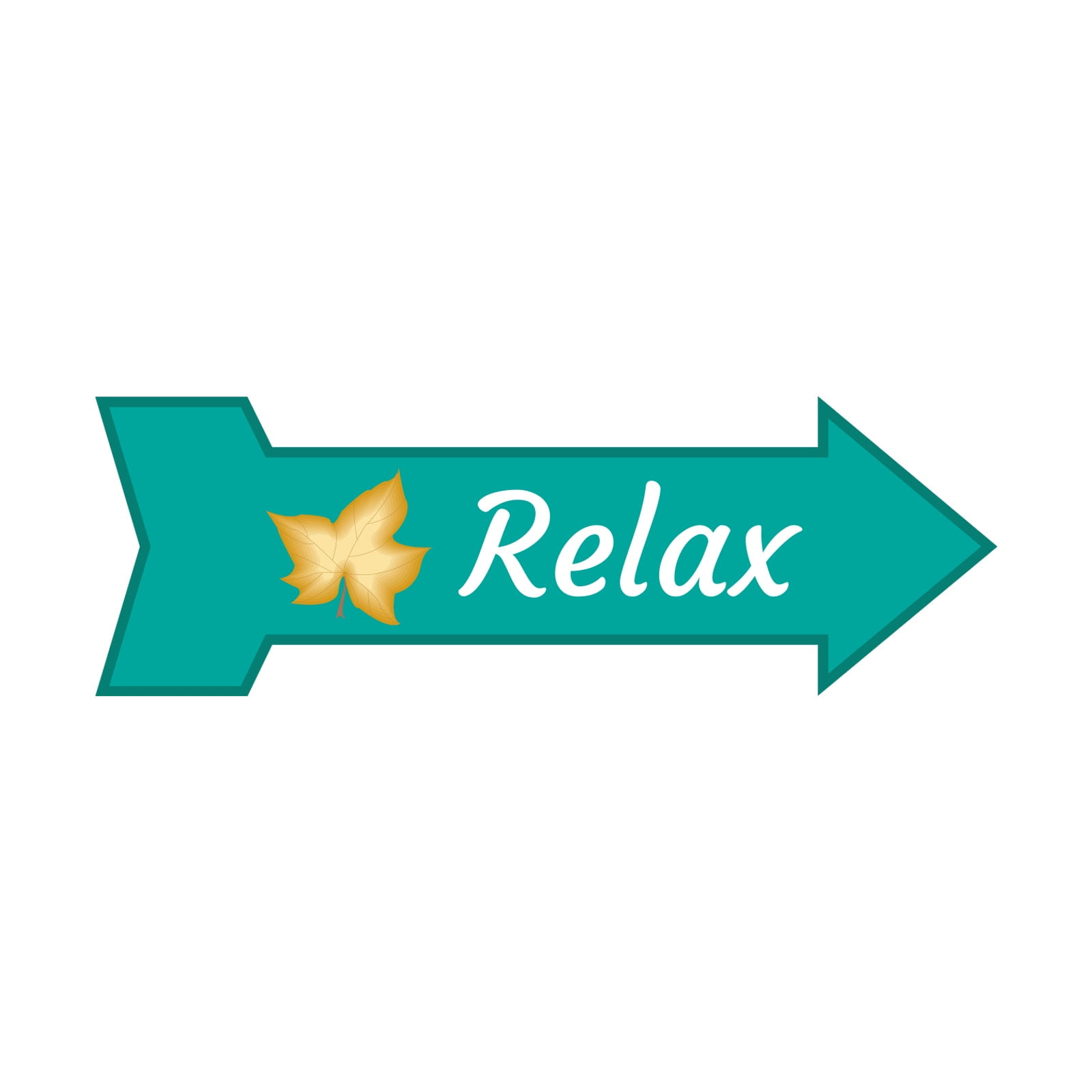 Arrow Shape Relax Right 12x4" Wall or Door Sign | Home Decor | Spa ...
