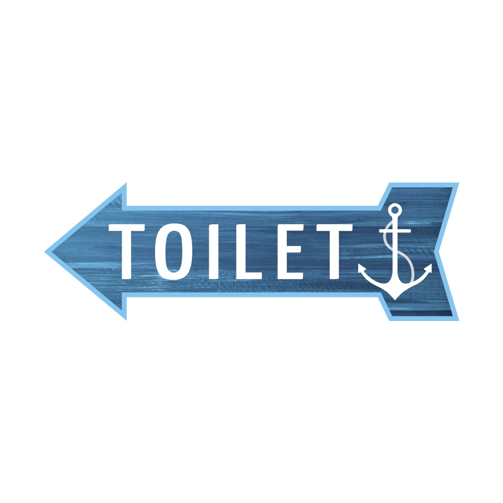 Arrow Shape Toilet Left 12x4" Wall or Door Sign | Bathroom & Restroom ...