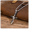 Arrow Shaped Cross 14K White Gold Necklaces for Men Women, Cross with ...