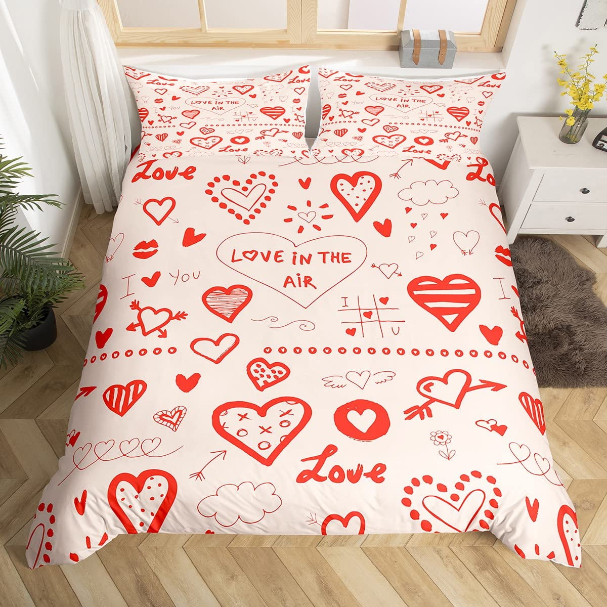 Arrow Sign Comforter Cover Set Watercolor Colorful Arrow Sign Duvet ...