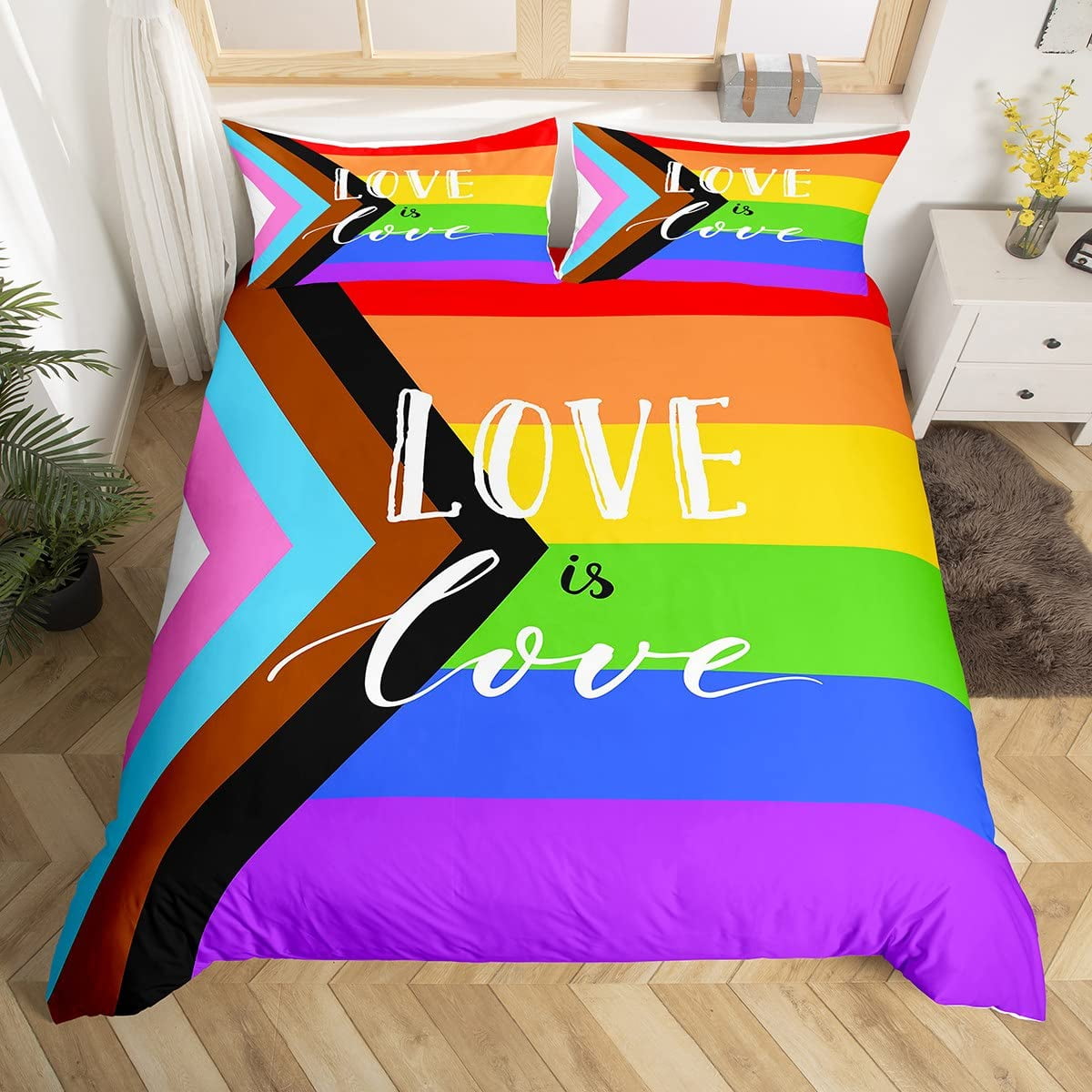 Arrow Sign Comforter Cover Set Watercolor Colorful Arrow Sign Duvet ...