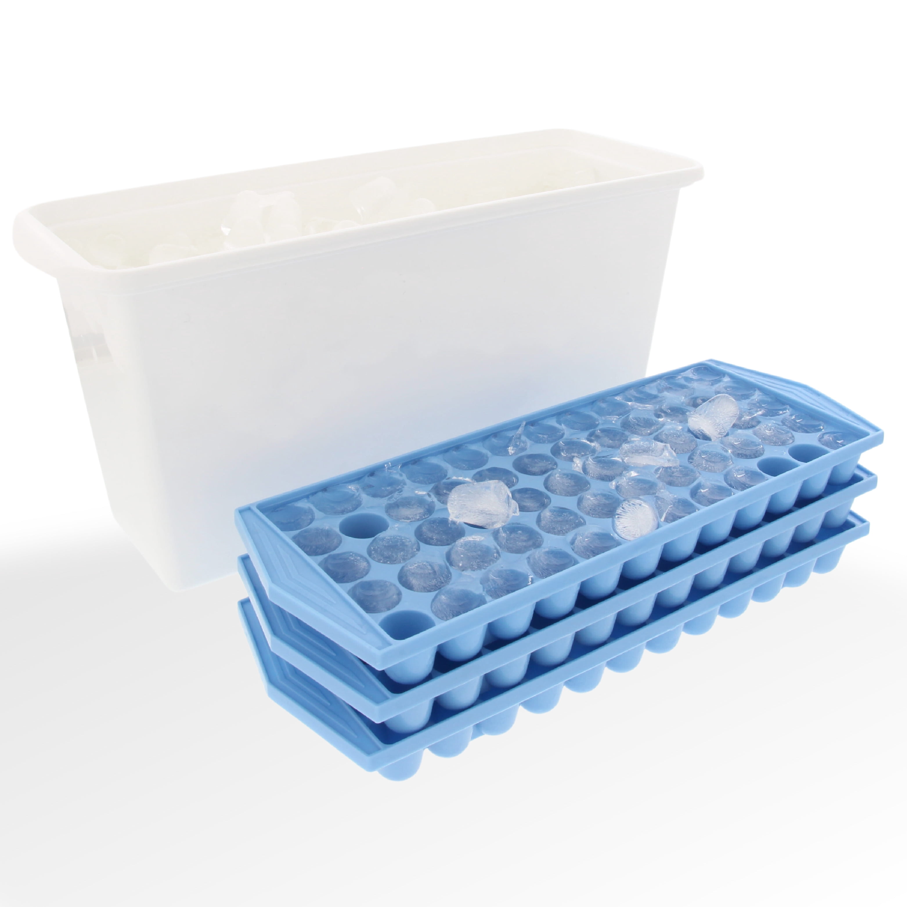 Arrow Small Ice Cube Trays for Freezer, 3 Pack, with Ice Bin - 60 Mini ...