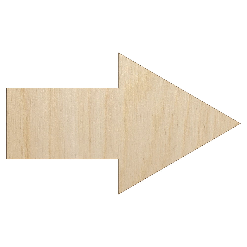 Arrow Solid Wood Shape Unfinished Piece Cutout Craft DIY Projects - 4. ...