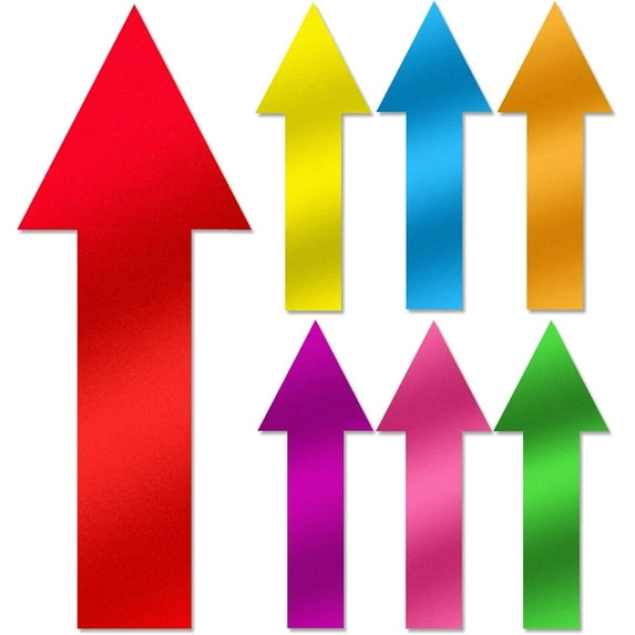 Arrow Sticker Pack, Adhesive Directional Sign Floor Decal Multicolor ...