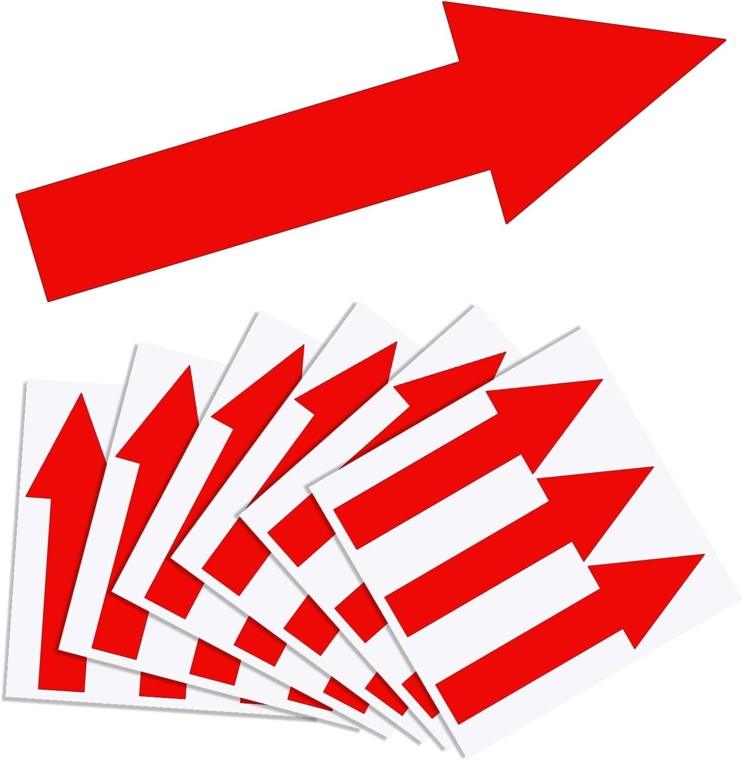 Arrow Stickers - Red Self-Adhesive PVC Decals - Waterproof & Removable ...