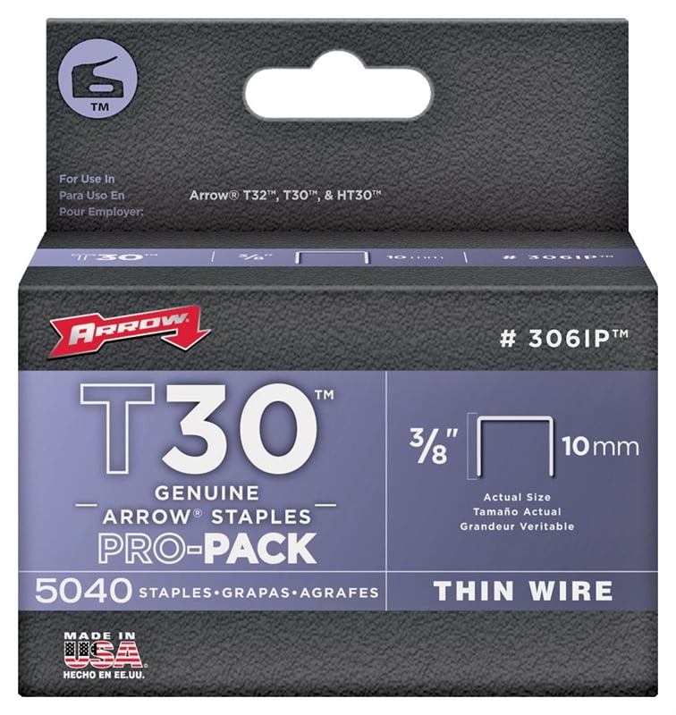 Arrow Fastener Co. 306IP 3/8" T30 Staples - Walmart Business Supplies