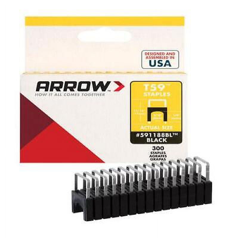 Arrow T59 5/16 in. W X 11/16 in. L 18 Ga. Wide Crown Insulated Staples ...