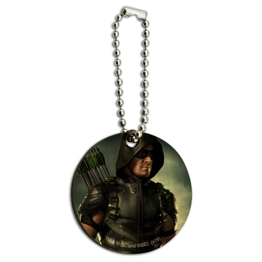 Arrow TV Series Character Art Wood Wooden Round Keychain Key Chain Ring ...
