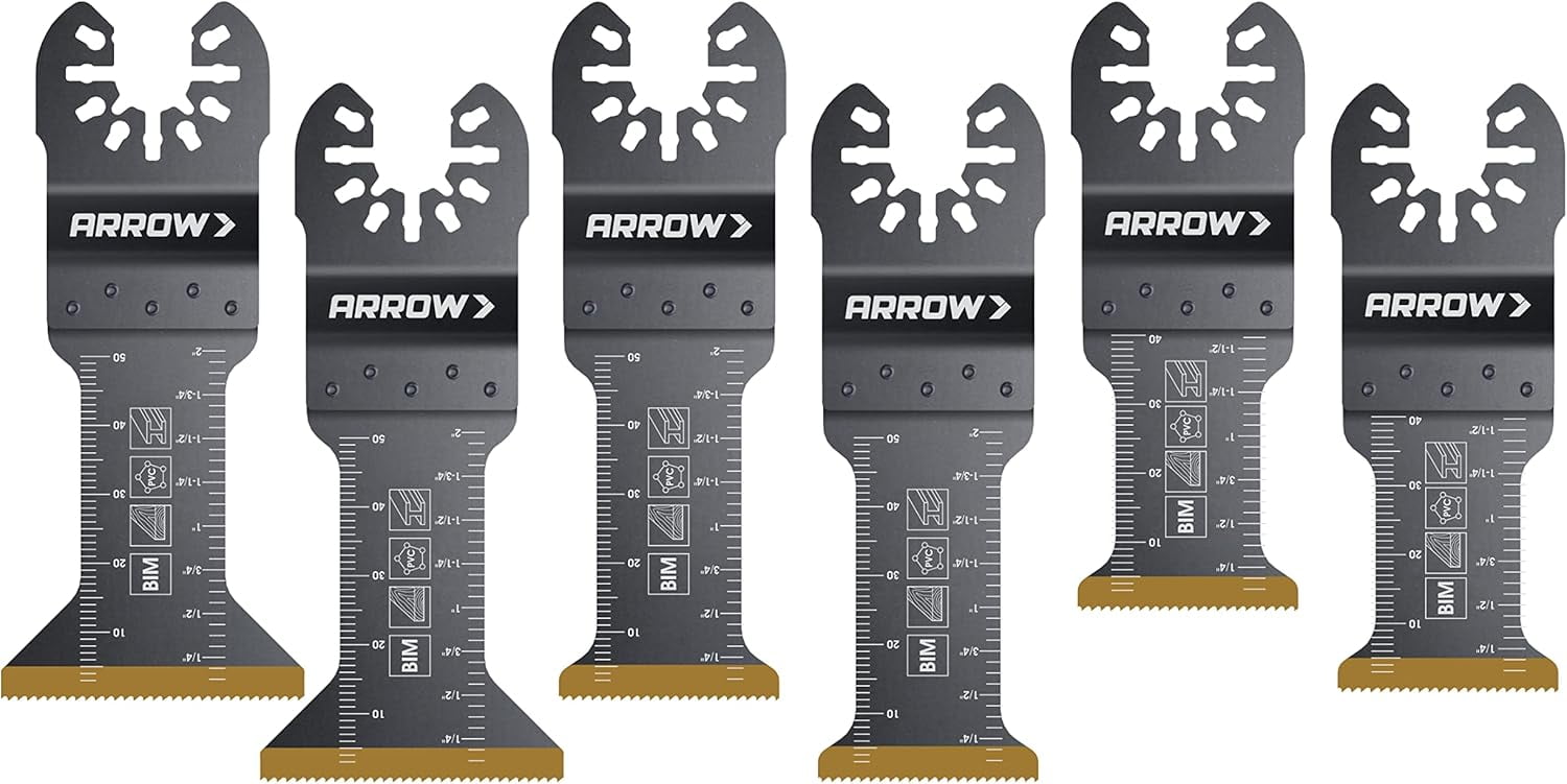 Arrow Titanium Coated Bi-Metal Oscillating Blades, For Metal, Wood, PVC ...