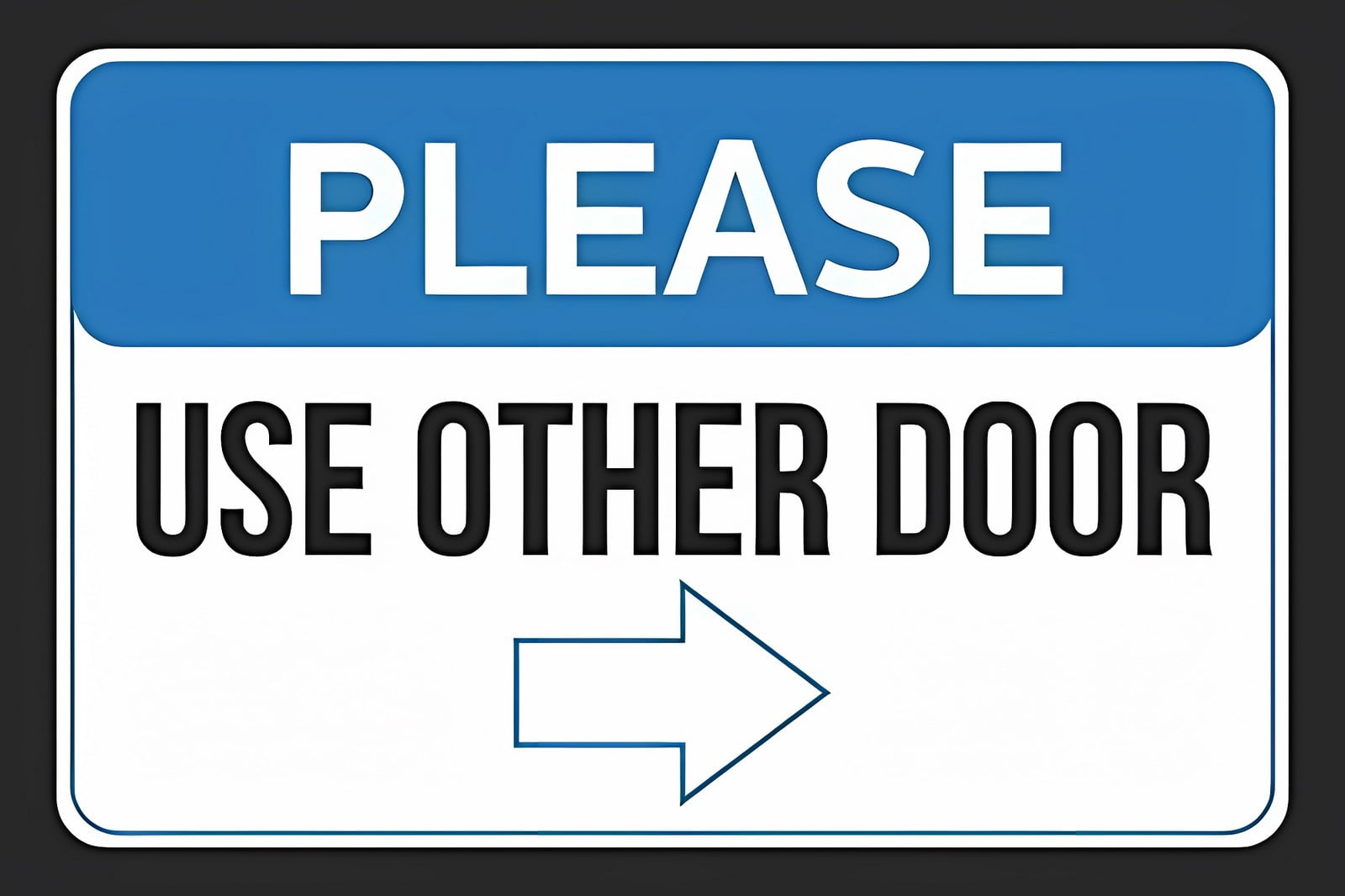 Arrow Wall Decor Please Use Other Door Right Arrow Aluminum Metal Sign ...