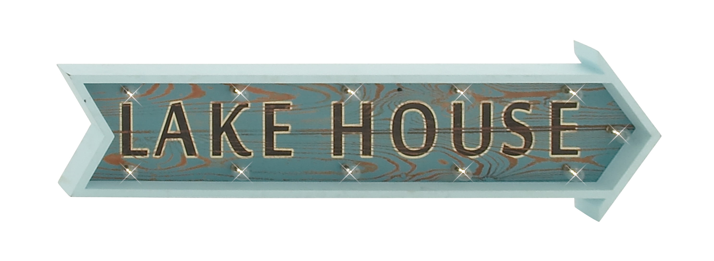 Arrow Wood Led Lake House Sign - Walmart.com