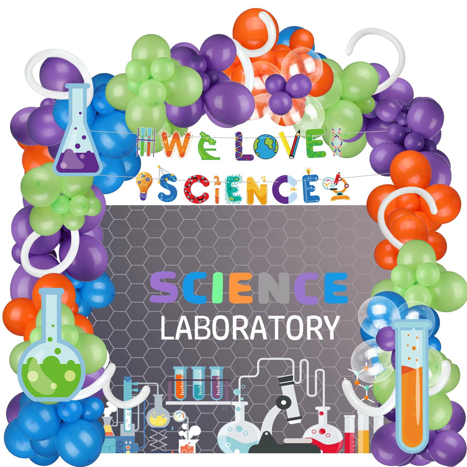 Arrowbash Science Birthday Party Decorations Science Balloon Arch Kit ...