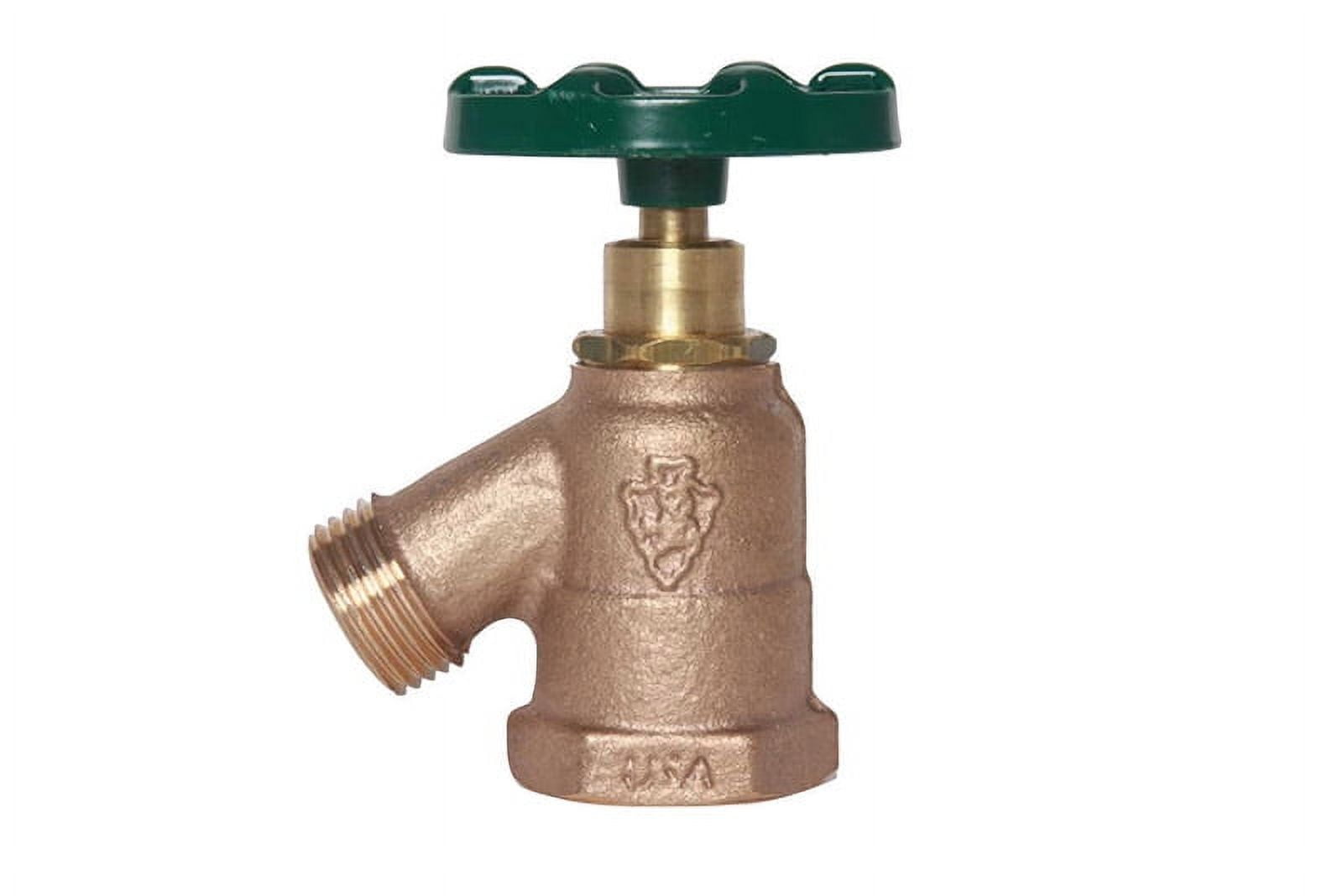 Arrowhead Brass 1 in. FIP X 3/4 in. Hose Anti-Siphon Brass Garden Valve ...