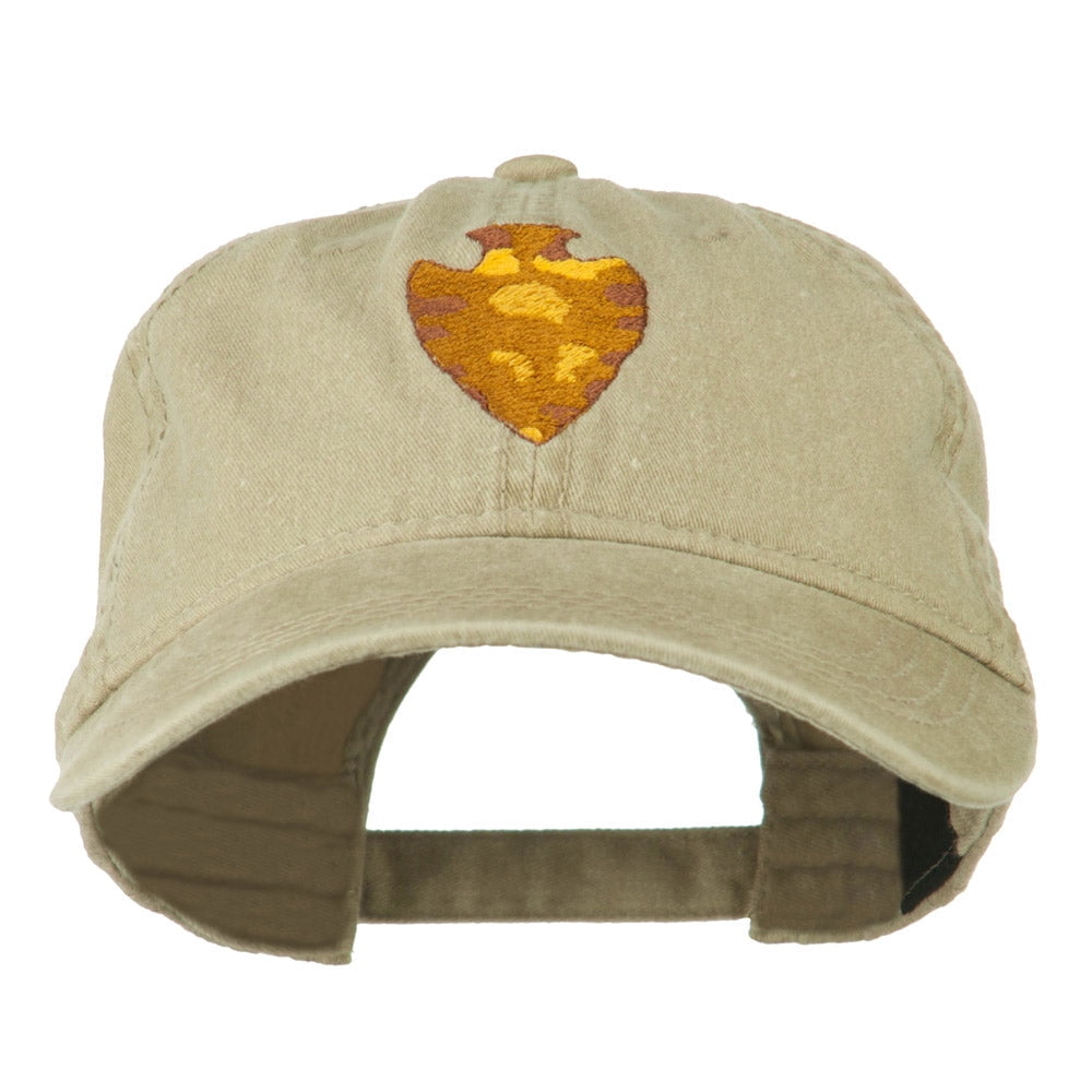 Arrowhead Embroidered Washed Cap - Khaki OSFM - Walmart.com