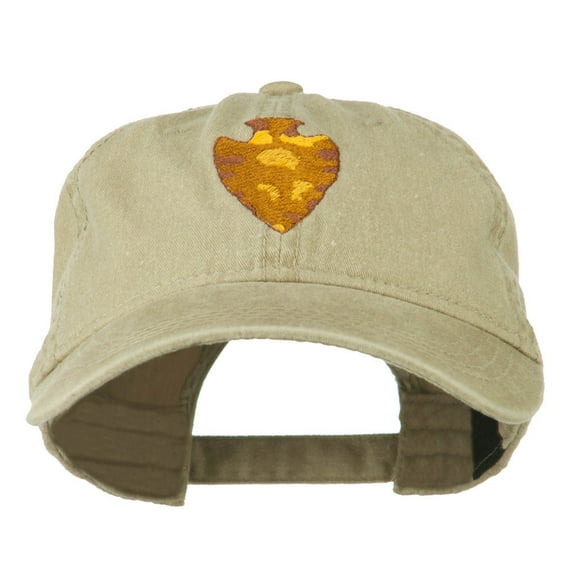 Arrowhead Embroidered Washed Cap - Khaki OSFM - Walmart.com