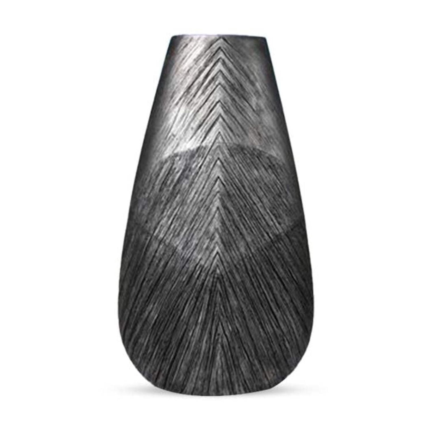 Arrowhead Grey Textured Polyresin Vase - Modern Vase - Contemporary ...